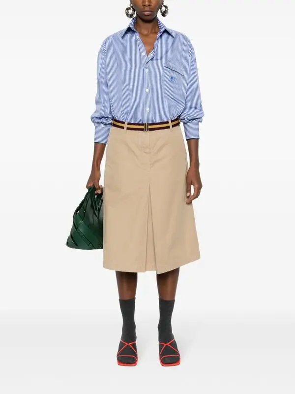 Etro Logo-embroidered Striped Shirt - Blue
