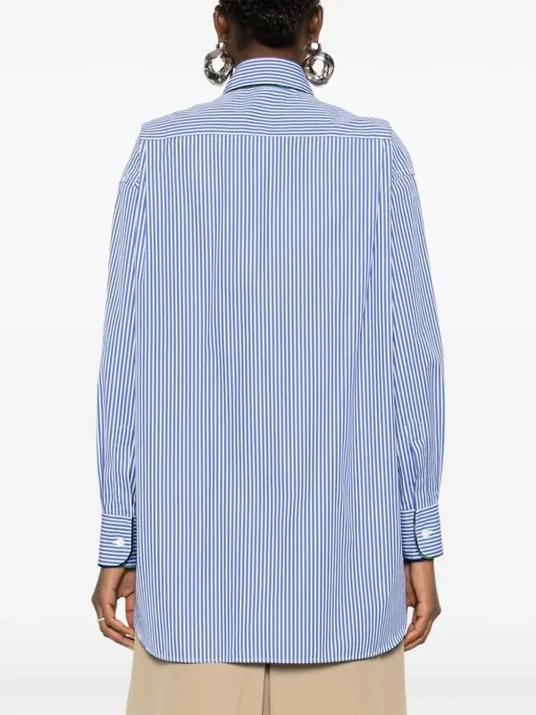 Etro Logo-embroidered Striped Shirt - Blue