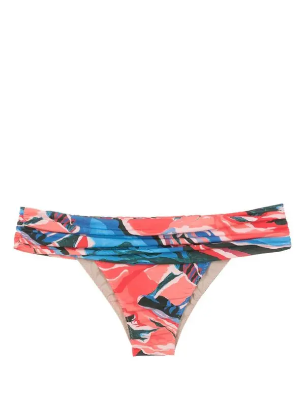 CLUBE BOSSA Percy Graphic-print Bikini Bottoms - Blue