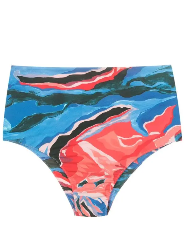 CLUBE BOSSA Ceanna Graphic-print Bikini Bottom - Blue