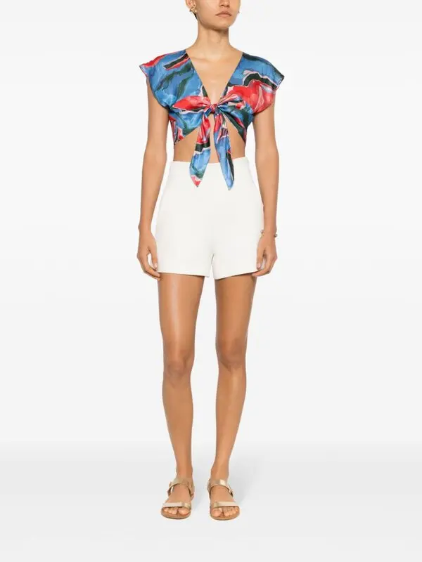 CLUBE BOSSA Gert Abstract-print Crop Top