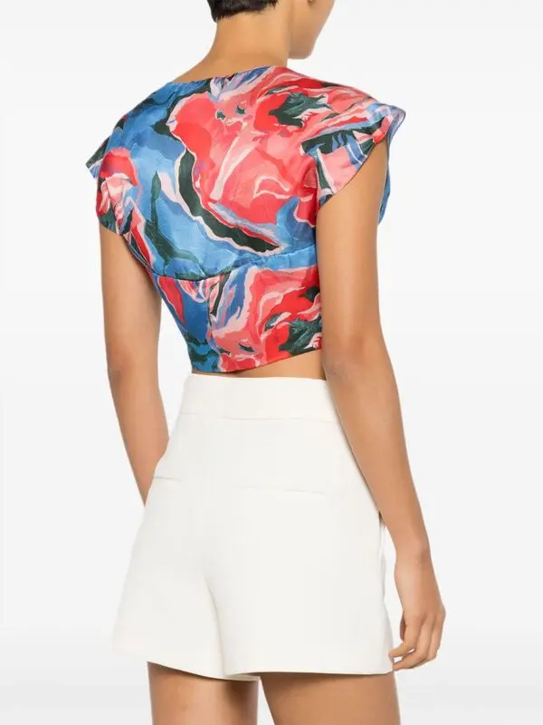 CLUBE BOSSA Gert Abstract-print Crop Top