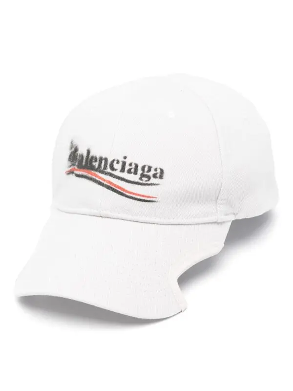 Balenciaga Political Campaign Baseball Cap - White