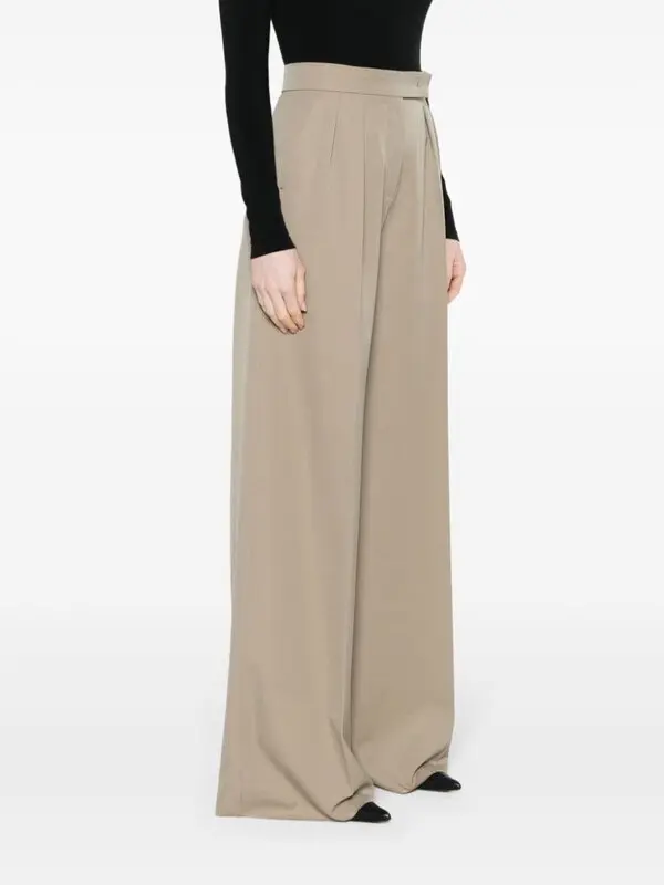 Max Mara Pleated Wide-leg Trousers - Neutrals