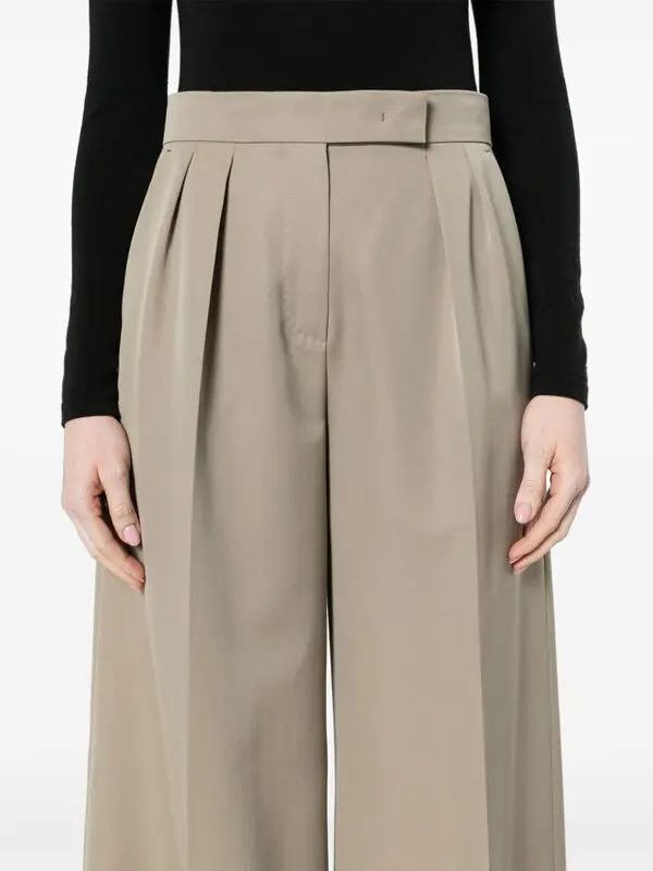 Max Mara Pleated Wide-leg Trousers - Neutrals