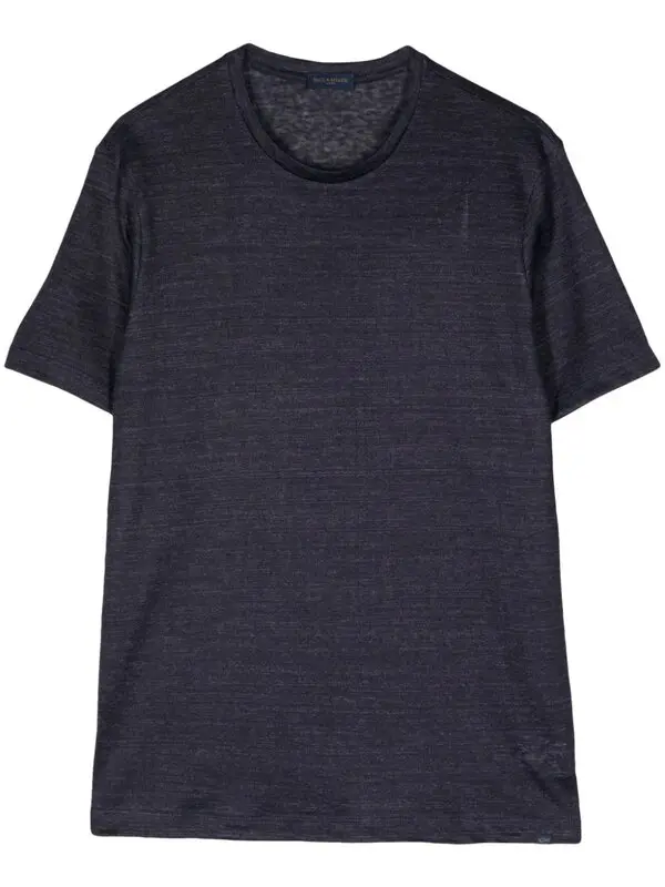 Paul & Shark Crew-neck Linen T-shirt