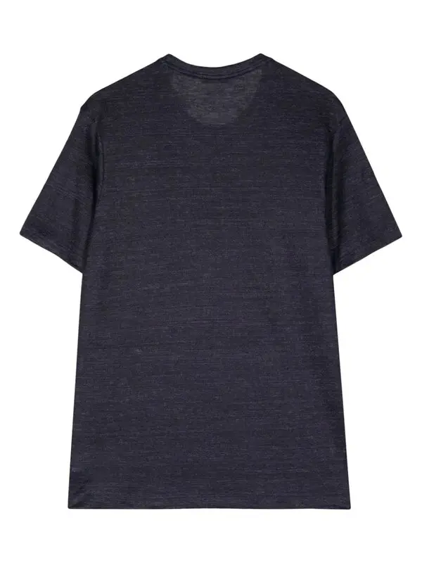 Paul & Shark Crew-neck Linen T-shirt