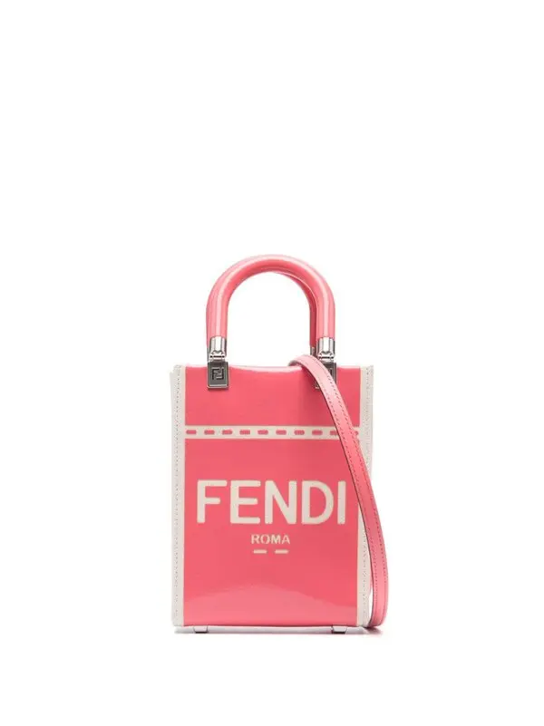 Fendi Logo-print Shoulder Bag - Pink