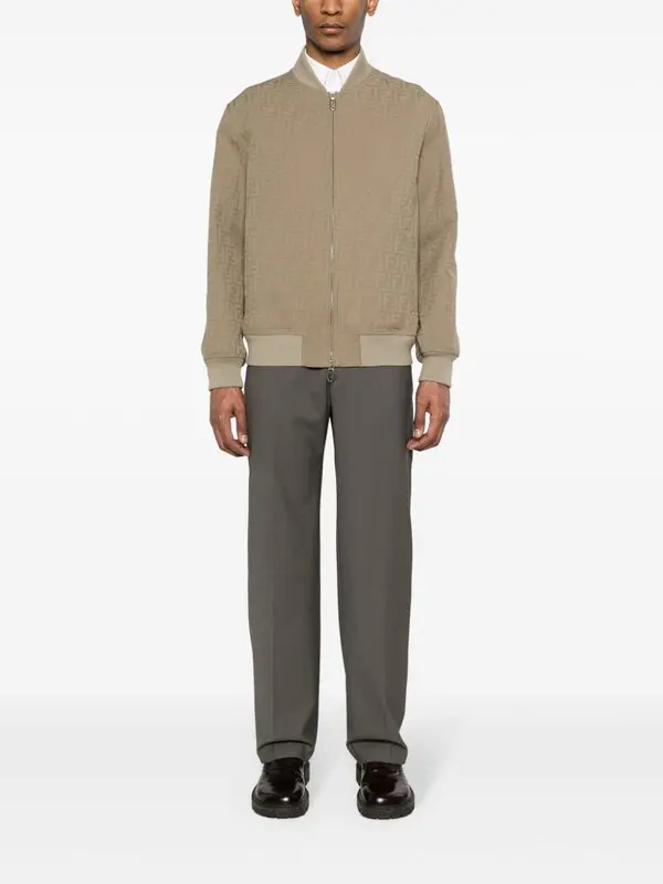 Fendi Zucca-jacquard Bomber Jacket