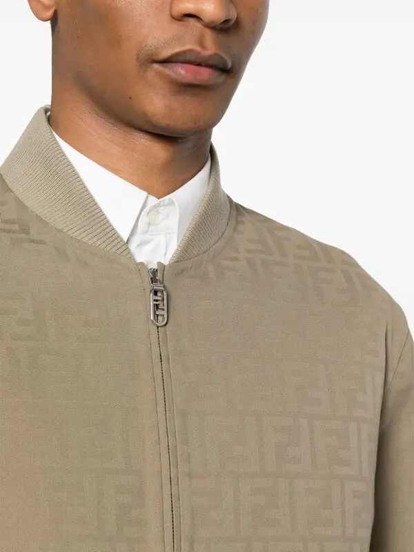 Fendi Zucca-jacquard Bomber Jacket