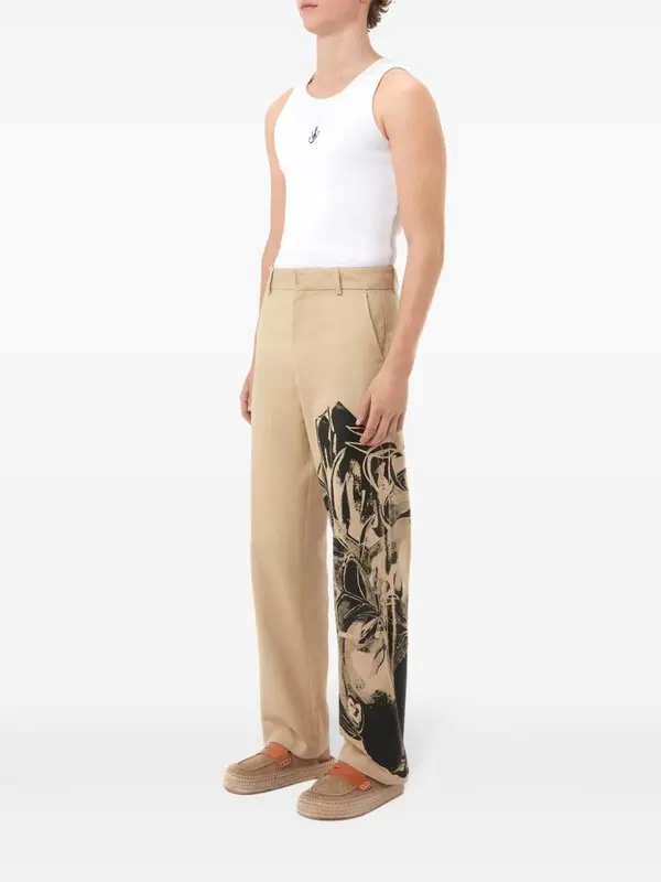 JW Anderson Graphic Print Straight-leg Trousers