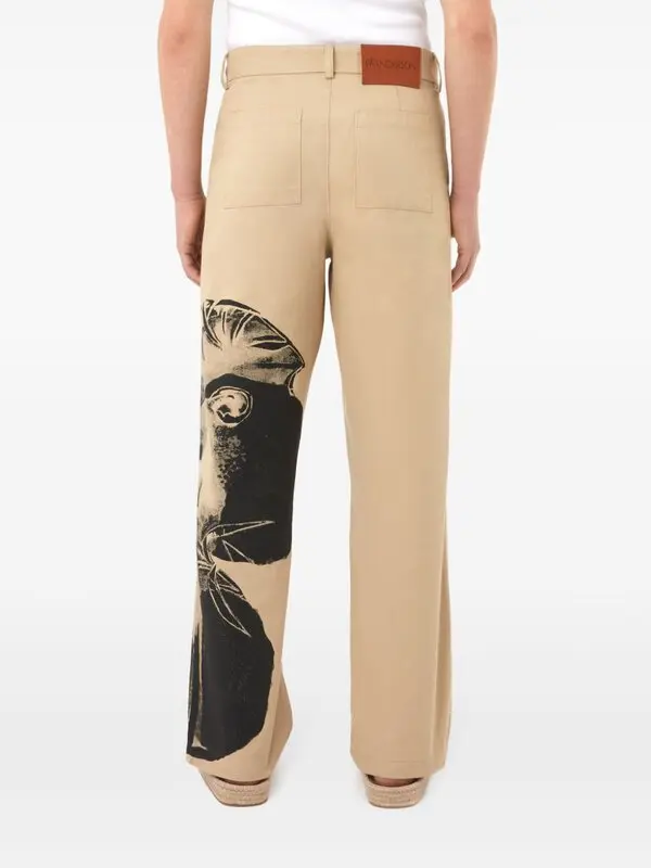 JW Anderson Graphic Print Straight-leg Trousers