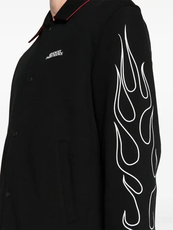 Givenchy Reversible Jersey Shirt Jacket With Flame Print