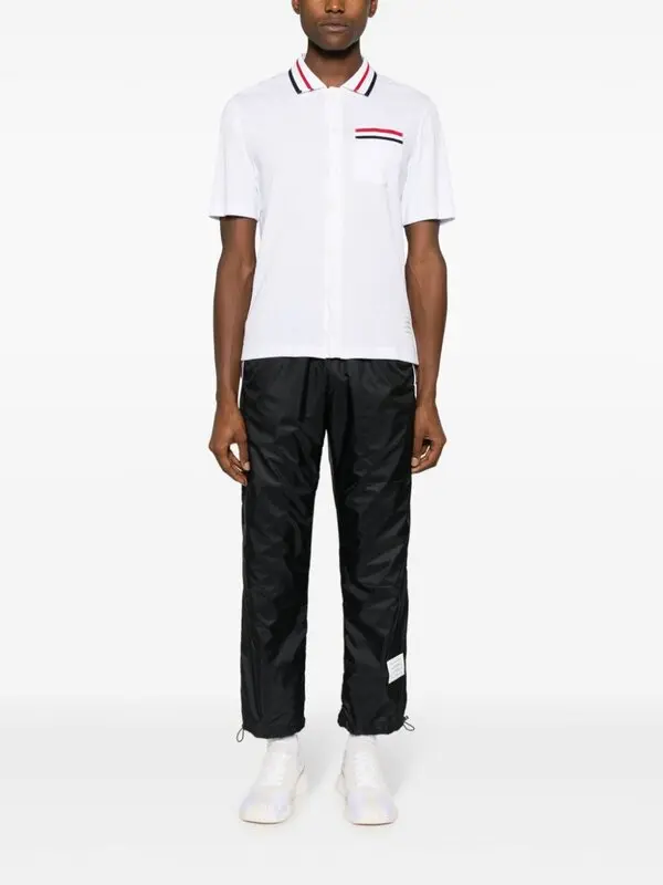Thom Browne Rwb-stripe Cotton Shirt