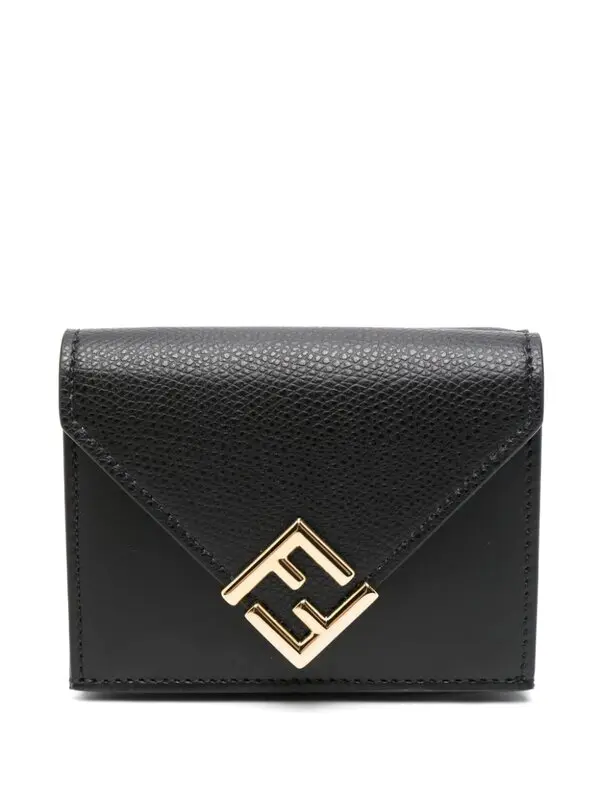 Fendi Ff Diamonds Tri-fold Wallet - Black
