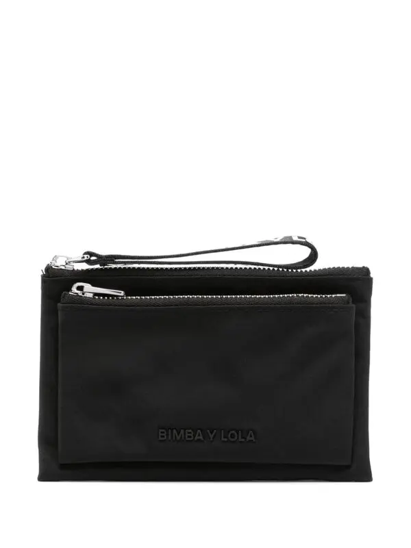 Bimba Y Lola Logo-Lettering Wallet Black Editorialist