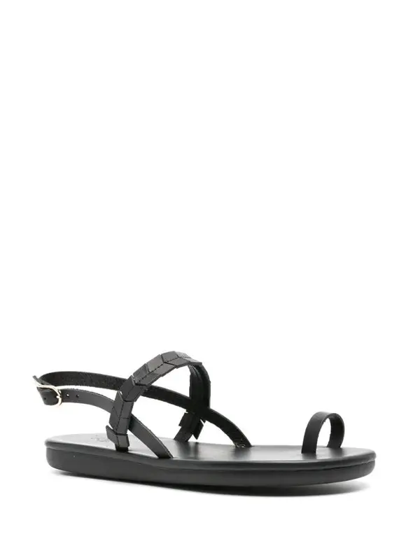 ANCIENT GREEK SANDALS Kamara Leather Sandals - Black