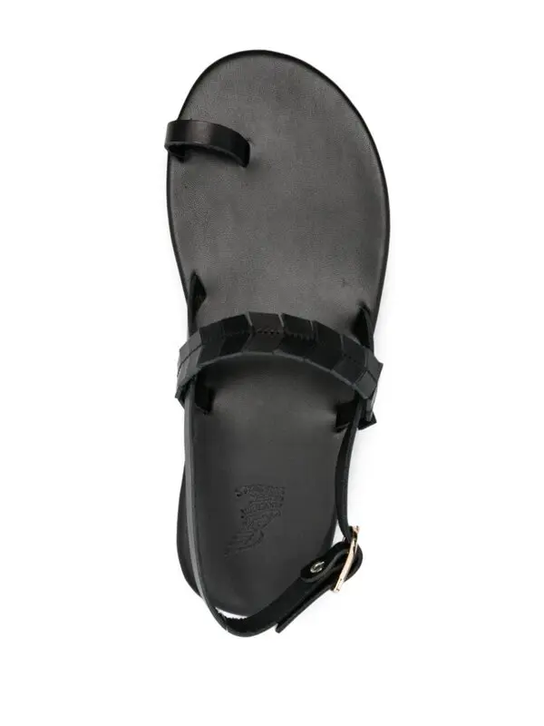 ANCIENT GREEK SANDALS Kamara Leather Sandals - Black