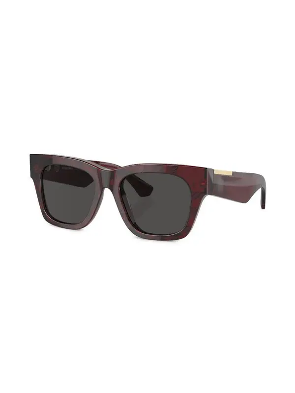 Burberry Checkered Wayfarer Sunglasses - Red