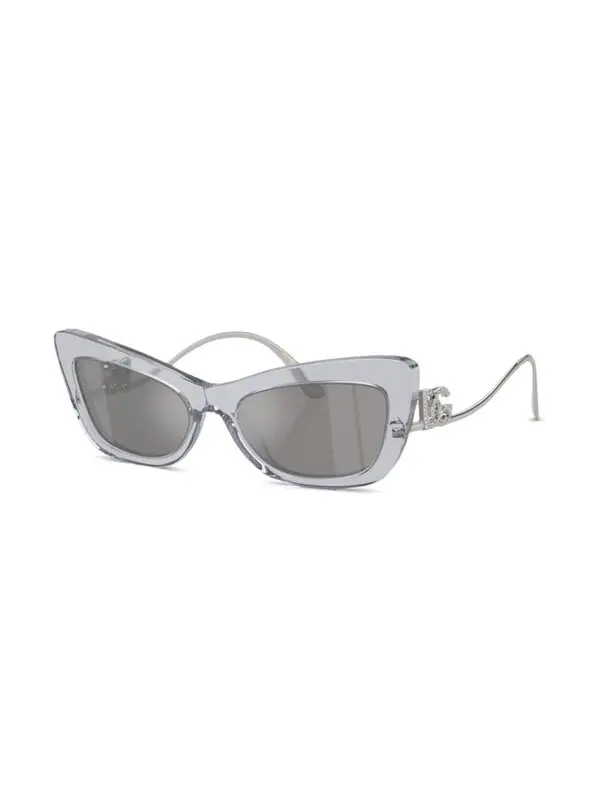 Dolce & Gabbana Crystal Cat-eye Sunglasses - Silver