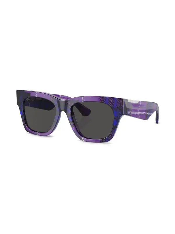 Burberry Checkered Wayfarer-frame Sunglasses