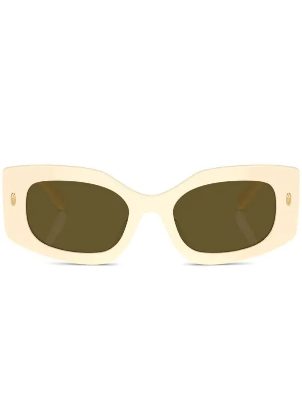 Tory Burch Miller Rectangle-frame Sunglasses - Neutrals