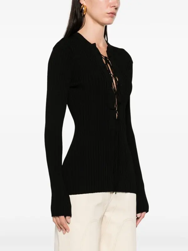 Stella McCartney Lace-up Ribbed Jumper