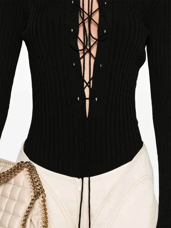 Stella McCartney Lace-up Ribbed Jumper