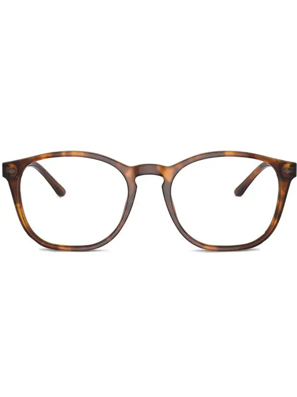 Giorgio Armani Tortoiseshell Round-frame Glasses - Brown