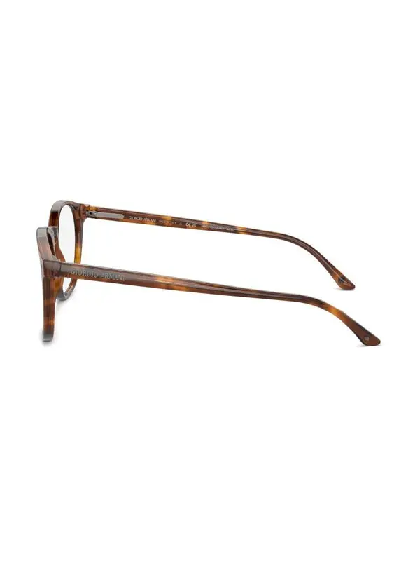 Giorgio Armani Tortoiseshell Round-frame Glasses - Brown