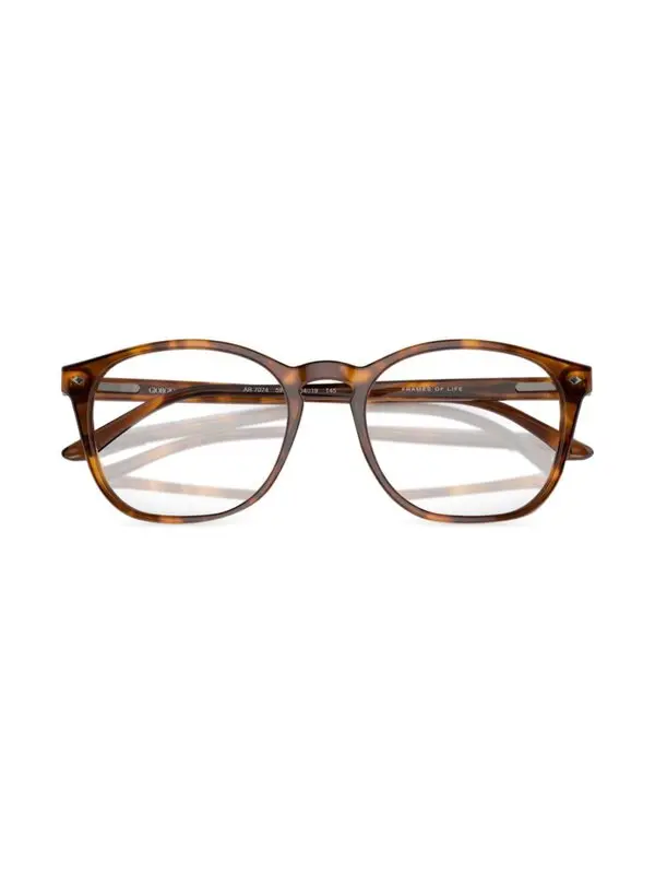 Giorgio Armani Tortoiseshell Round-frame Glasses - Brown