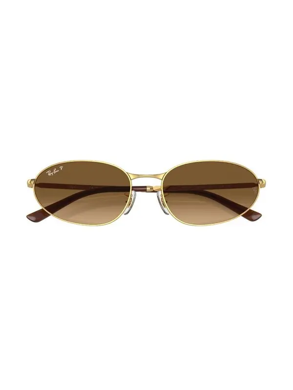 Ray-ban Oval-frame Sunglasses - Gold