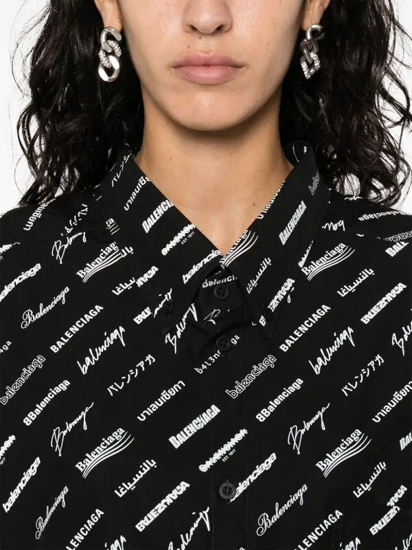 balenciaga logo dress shirt Balenciaga Cotton jersey Men T-Shirt