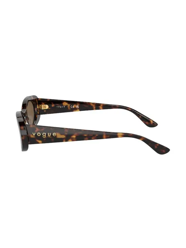 VOGUE EYEWEAR Tortoiseshell-effect Oval-frame Sunglasses