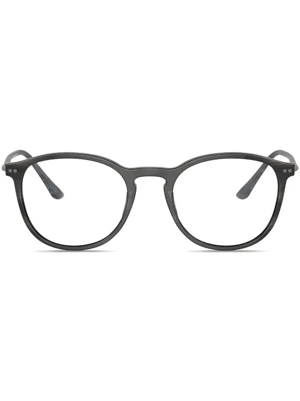 Giorgio Armani Round Frame Glasses - Grey
