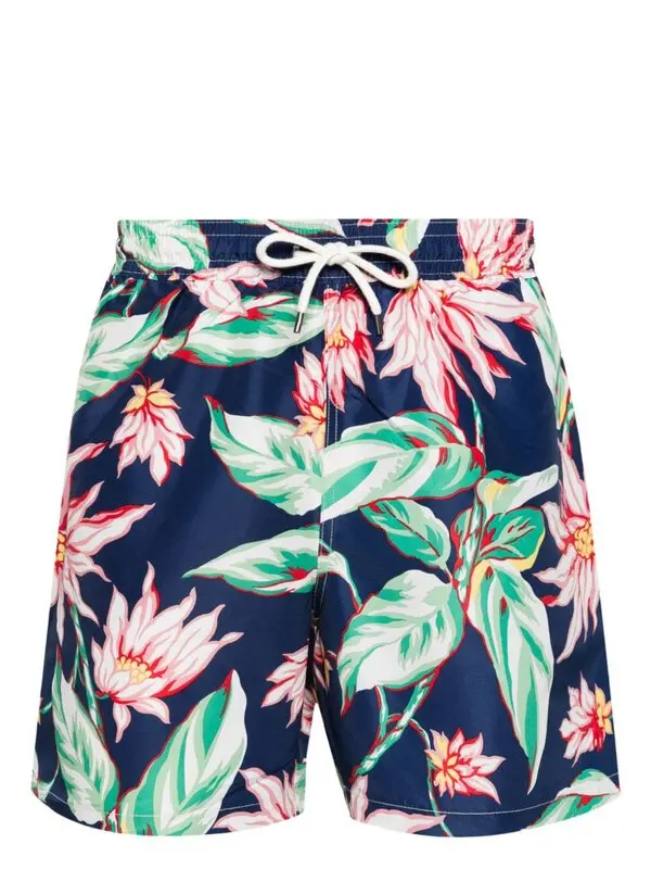Polo Ralph Lauren Traveler Floral-print Swim Shorts - Blue