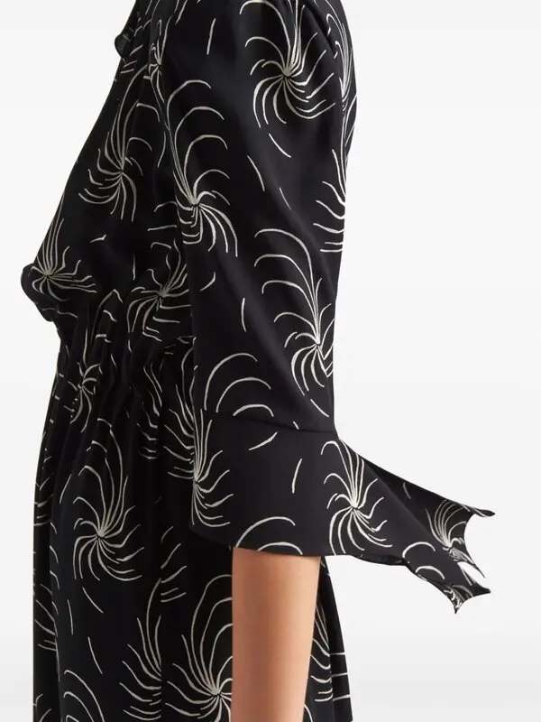Prada Graphic-print Crepe Shirtdress