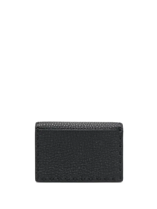 Fendi Logo-print Grained-leather Wallet
