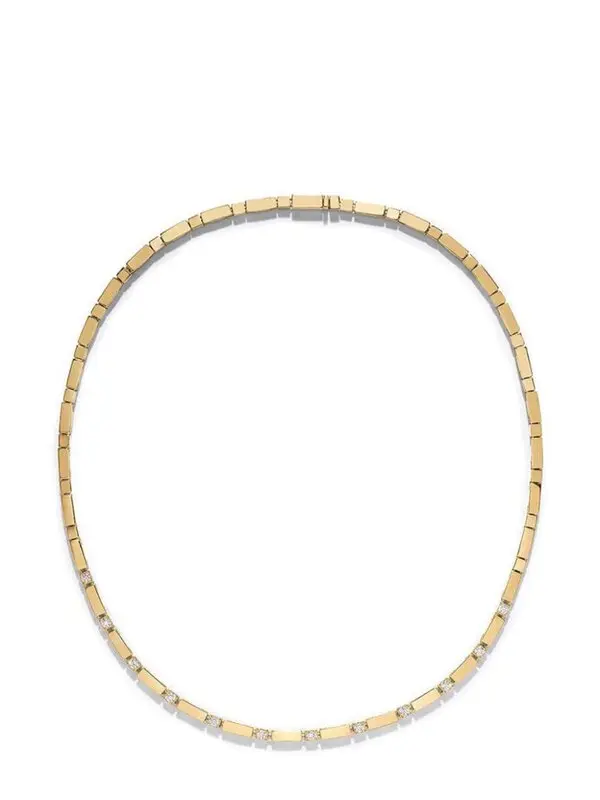 AZLEE 18kt Yellow Diamond Chain Necklace - Gold