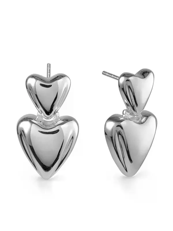 OTIUMBERG Heart Motif Earrings - Silver