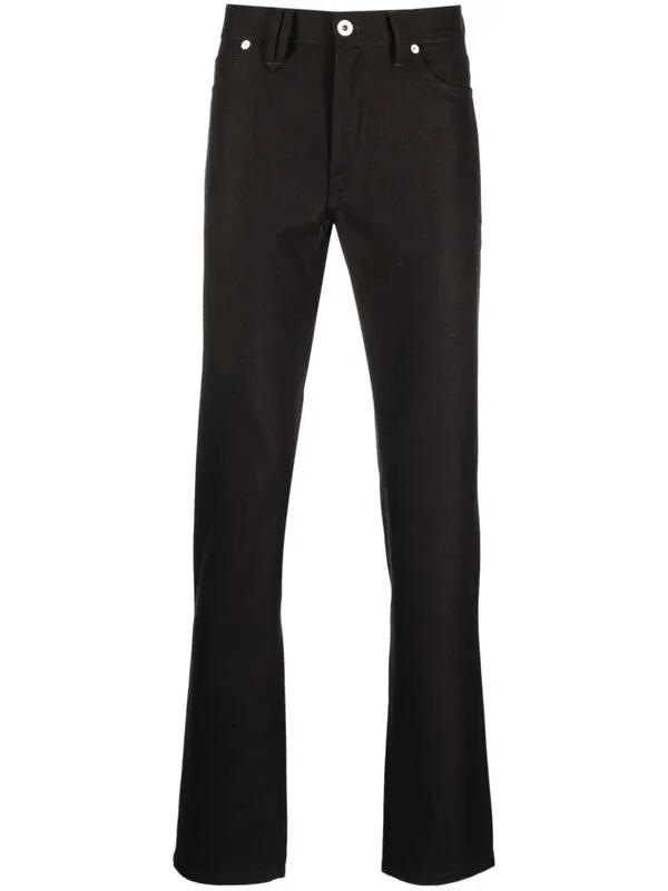 Brioni Low-rise Slim-fit Tapered Trousers - Brown