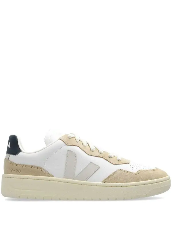 VEJA V-90 Leather Sneakers - White
