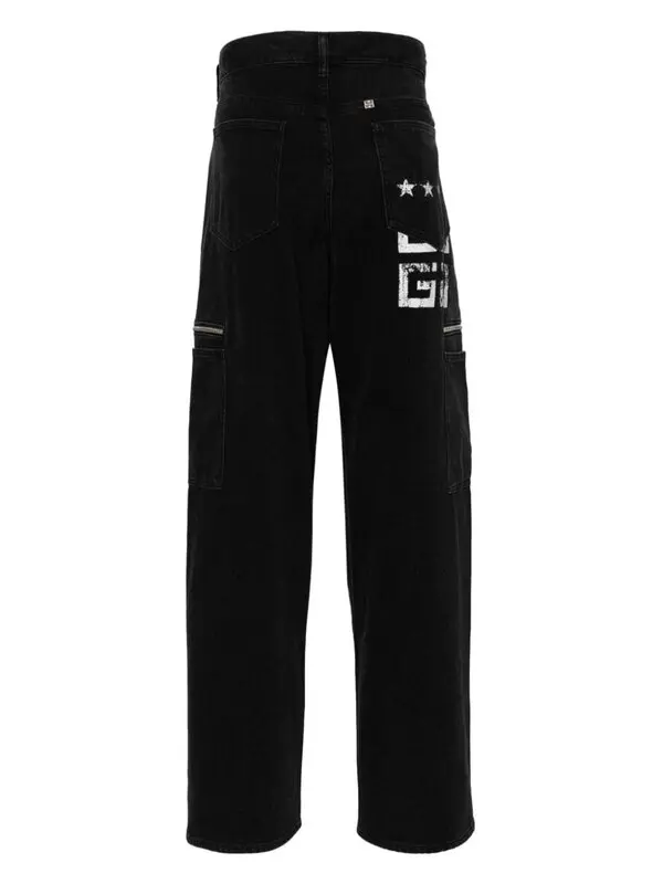 Givenchy Logo-print Straight-leg Jeans