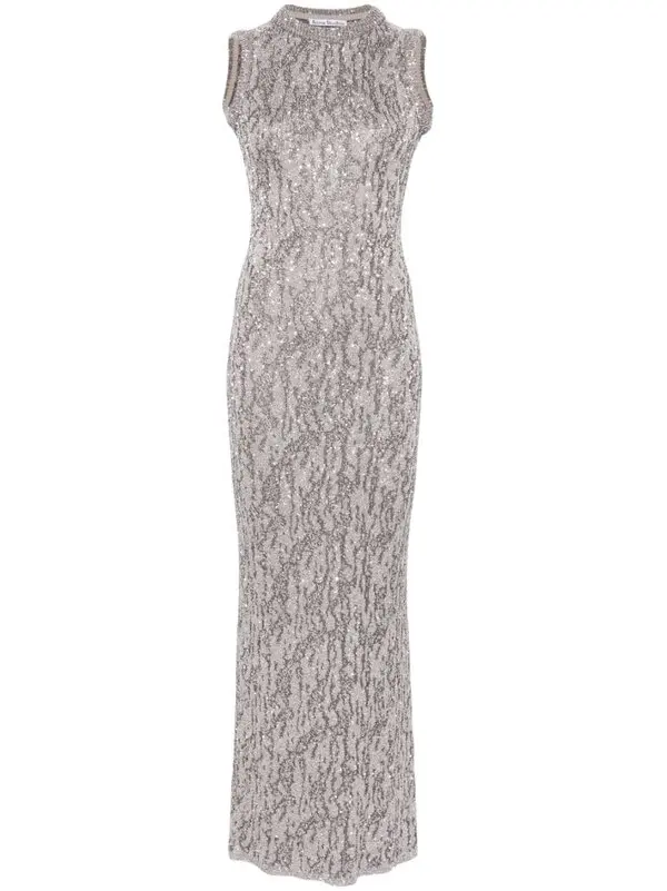 Acne Studios Sequin-embellished Knitted Maxi Dress