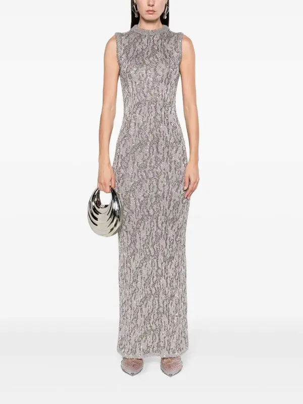 Acne Studios Sequin-embellished Knitted Maxi Dress
