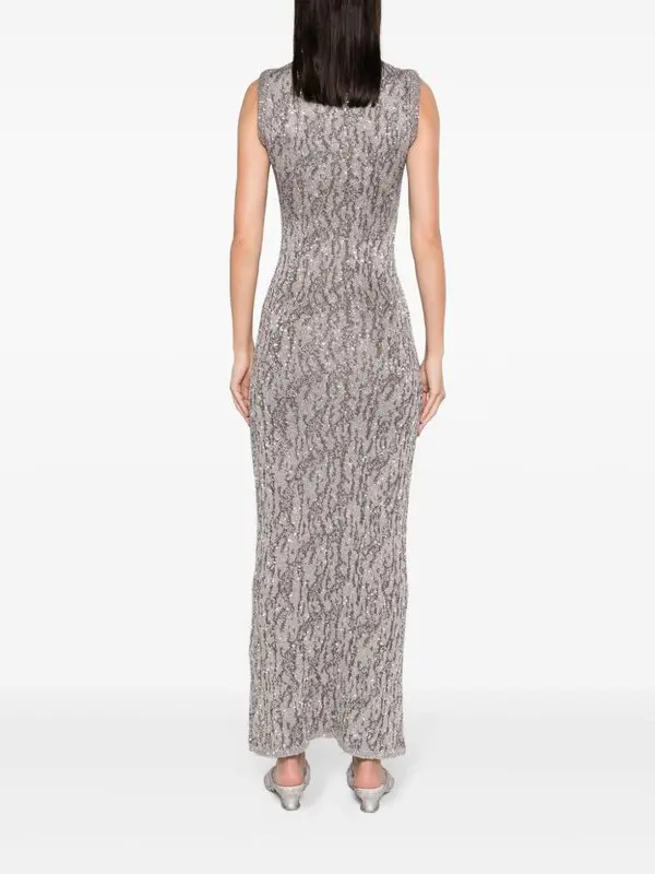 Acne Studios Sequin-embellished Knitted Maxi Dress