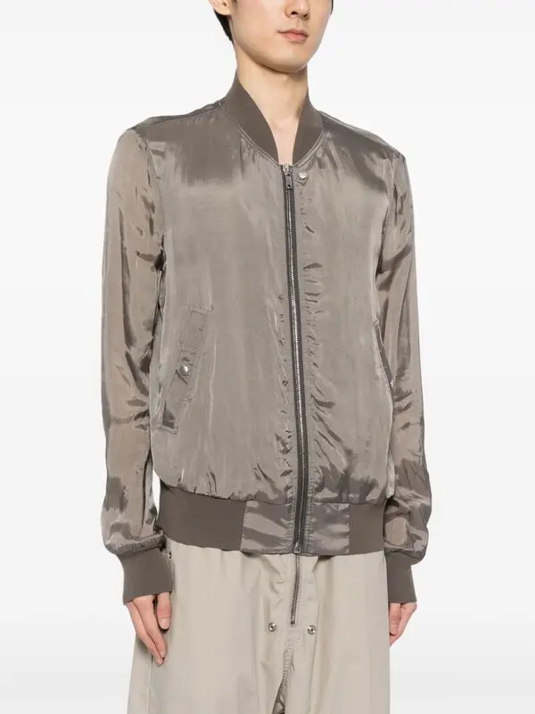 Rick Owens Classic Flight Bomber Jacket - Neutrals