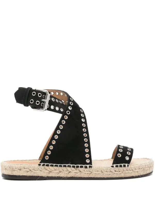 Isabel Marant Étoile Illya Eyelet Detailing Espadrilles - Black