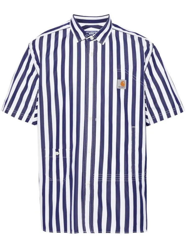 Junya Watanabe Striped Poplin Shirt - Blue