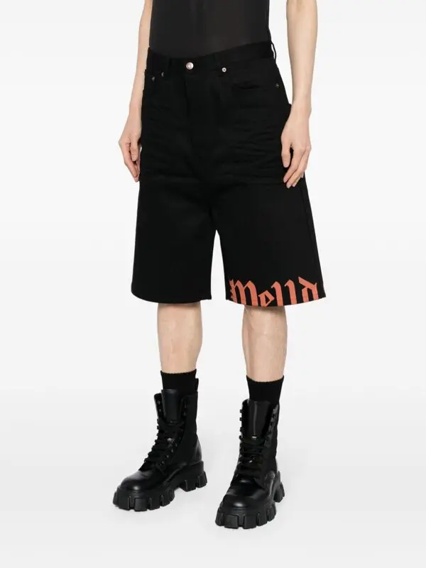 We11Done Logo-print Bermuda Shorts